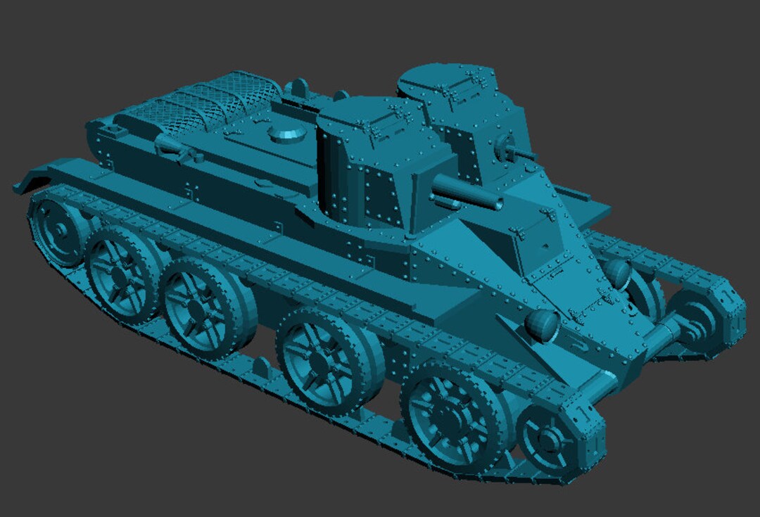 Ww2 Tank BT-2 Two Turrets 15mm & 1:72 Scale - Etsy