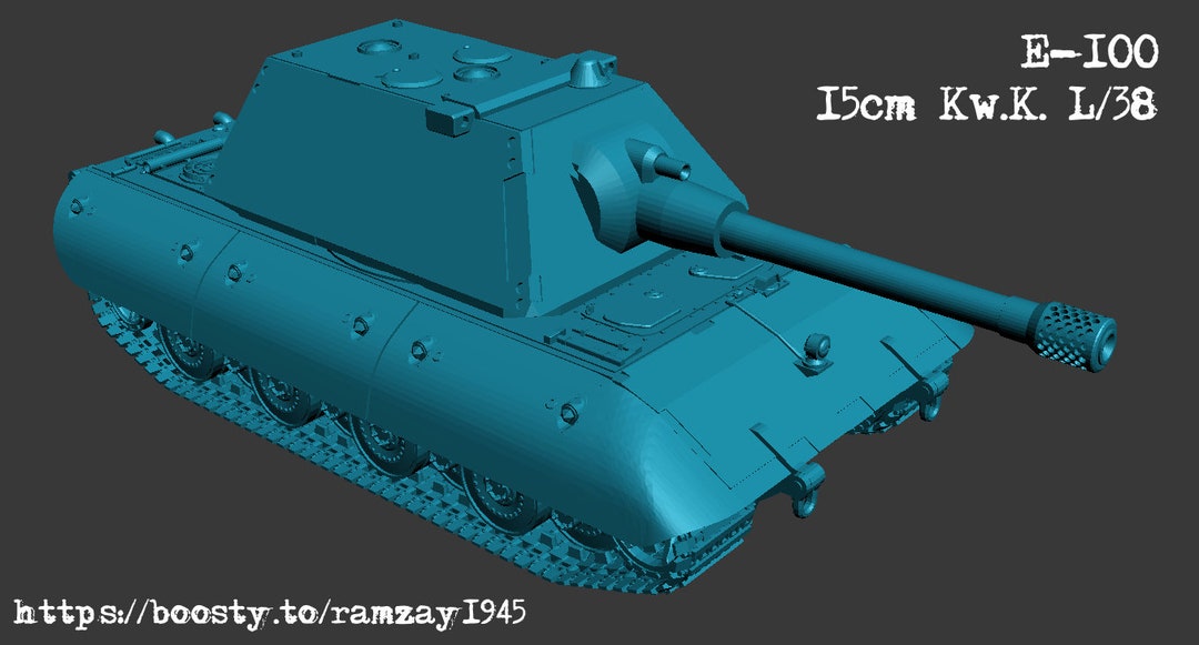 Ww2 E-100 Tank 15mm & 1:72 Scale - Etsy
