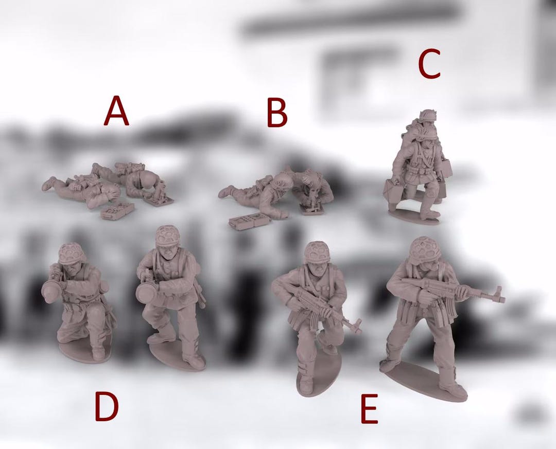 WW2 German Support Team 2 Models A,B,C,D,E 1:72 & 28mm - Etsy