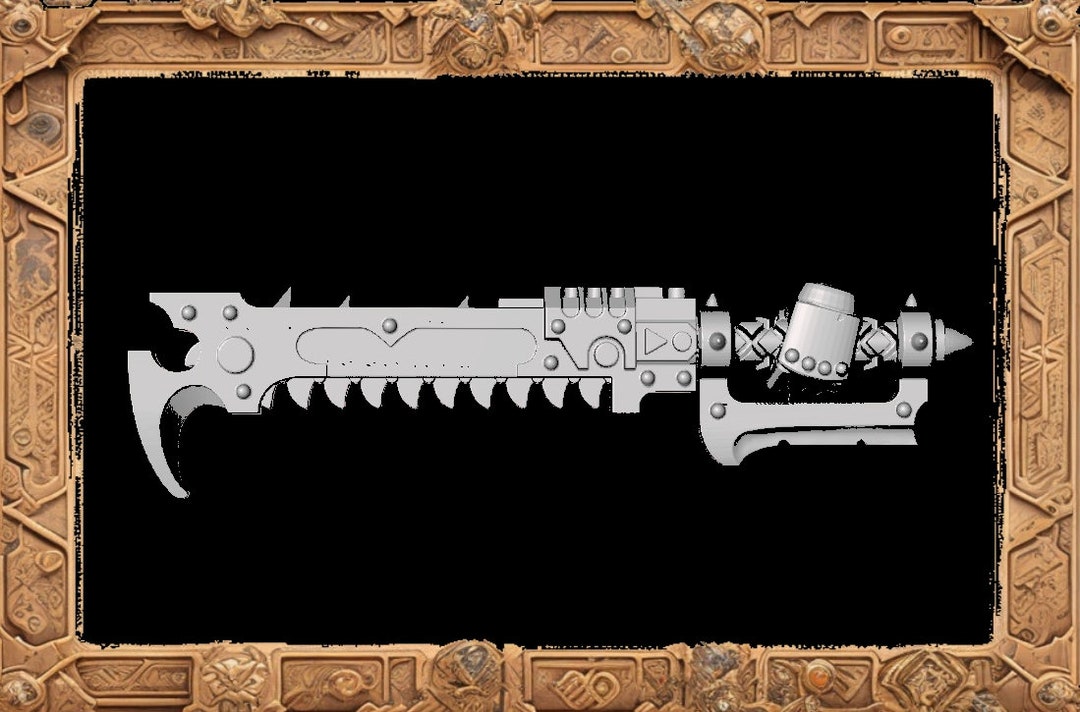 Sci Fi Grimdark Chain Sword V8 Upgrade Pack C/le With Wh40k/wh30k - Etsy