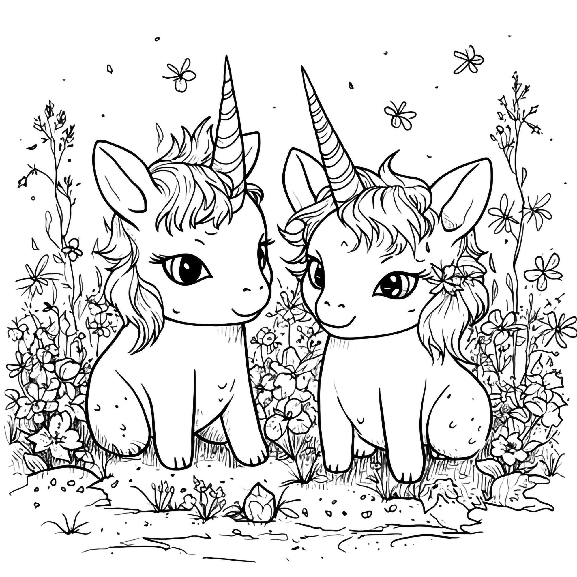 Baby Unicorn Coloring Pages for Kids, Girls & Boys | (printable, PDF ...
