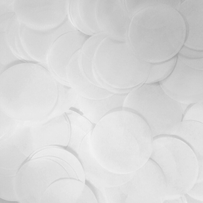200g Bulk White Wedding Confetti - Biodegradable Tissue Paper Circles ...