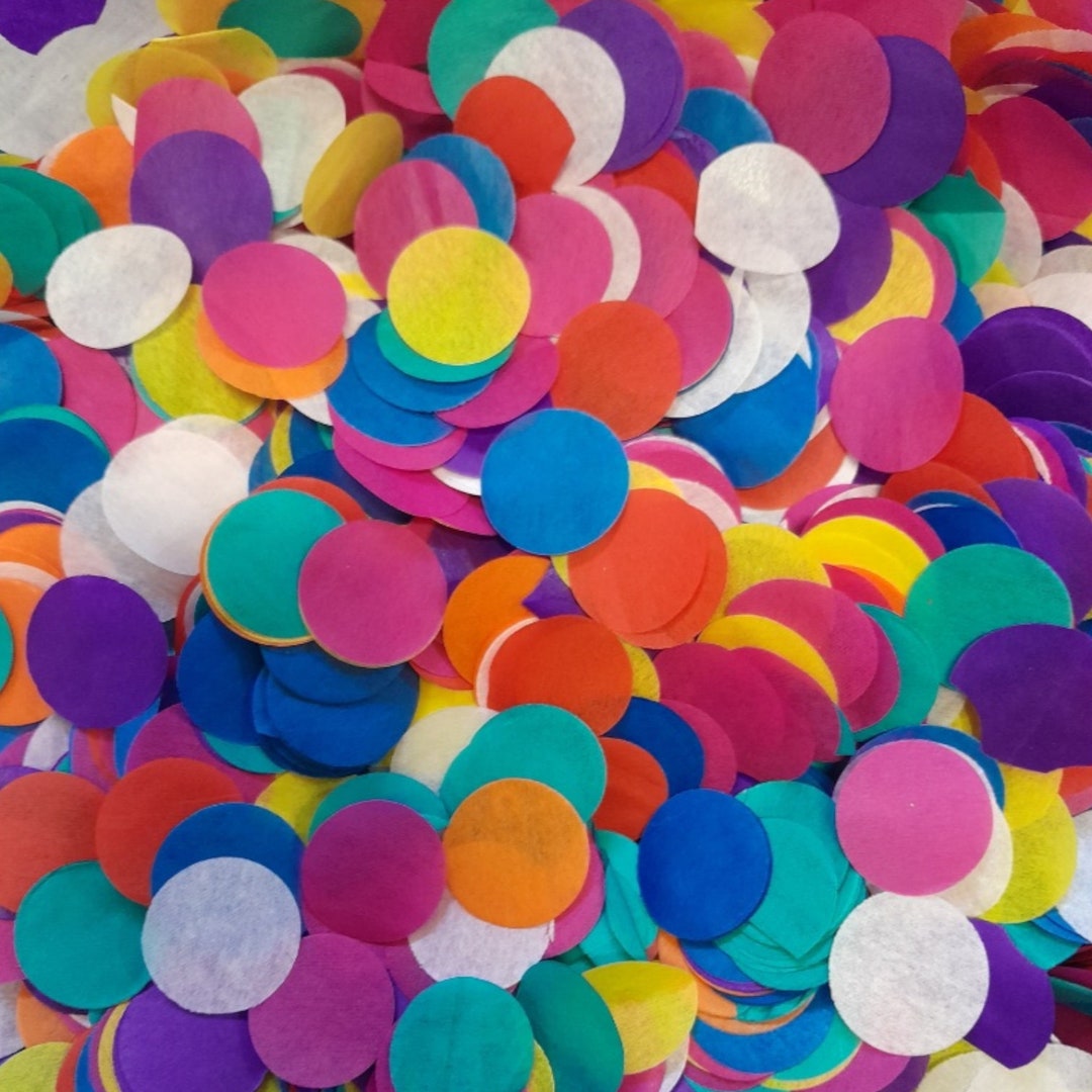 Rainbow Biodegradable Wedding Confetti Eco-friendly Tissue Paper Confetti Circles Birthday Party ...