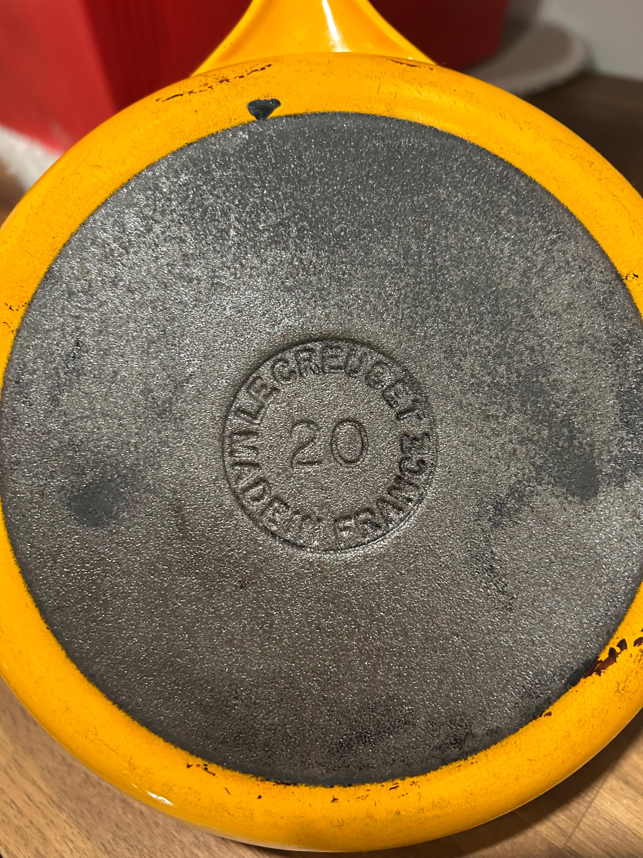 Le Creuset No.20 Yellow Enamel Cast Iron Skillet - Etsy