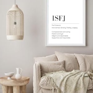 ISFJ Wall Art: Compassionate, Patient, Diligent | Minimalist Print ...
