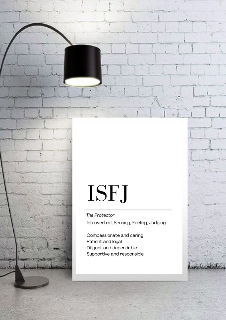 ISFJ Wall Art: Compassionate, Patient, Diligent | Minimalist Print ...