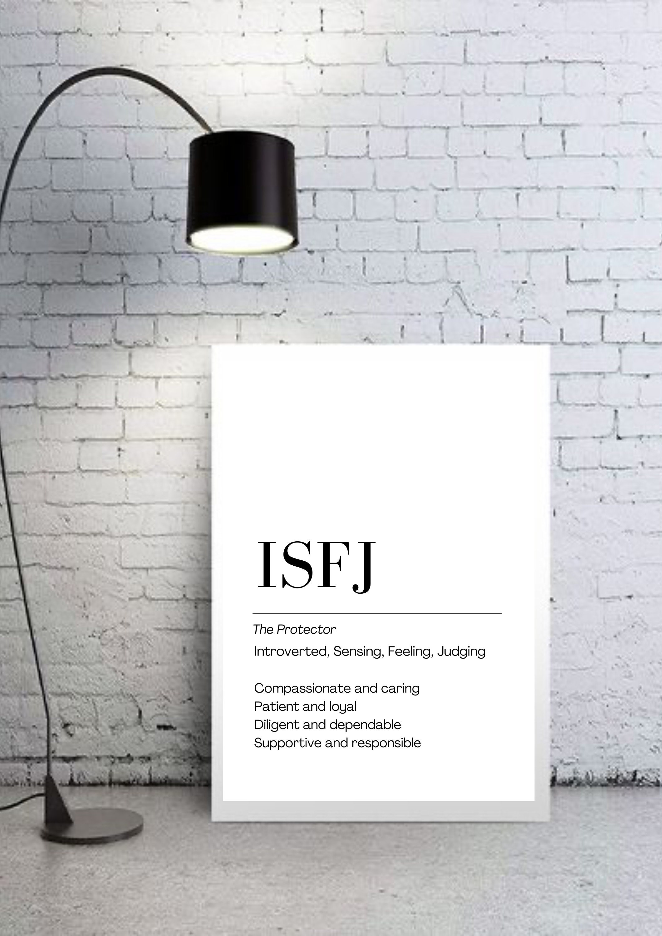 ISFJ Wall Art: Compassionate, Patient, Diligent | Minimalist Print ...