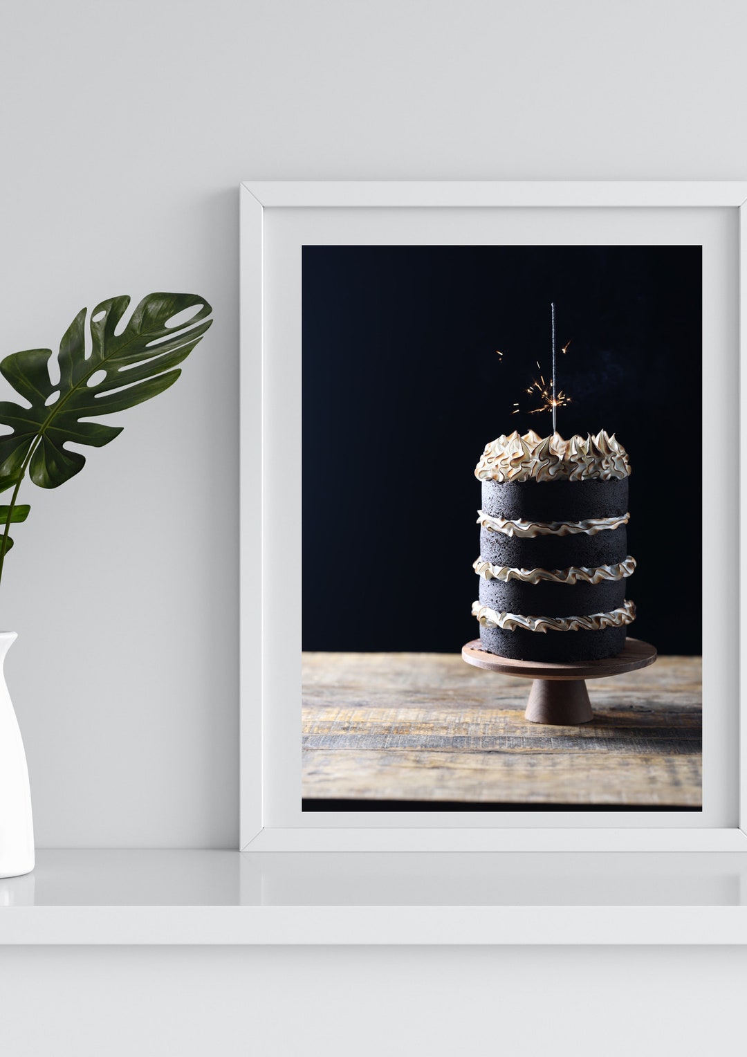 Digital Art Print Big Cake Cozy Art for Foodies Birthday Cake With ...