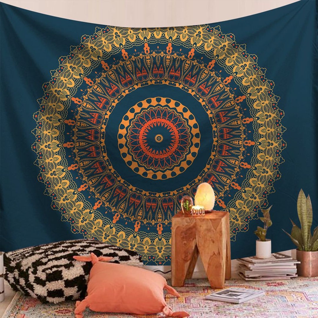 Tapiz de mandala indio: tapiz bohemio étnico para pared, manta de playa ...