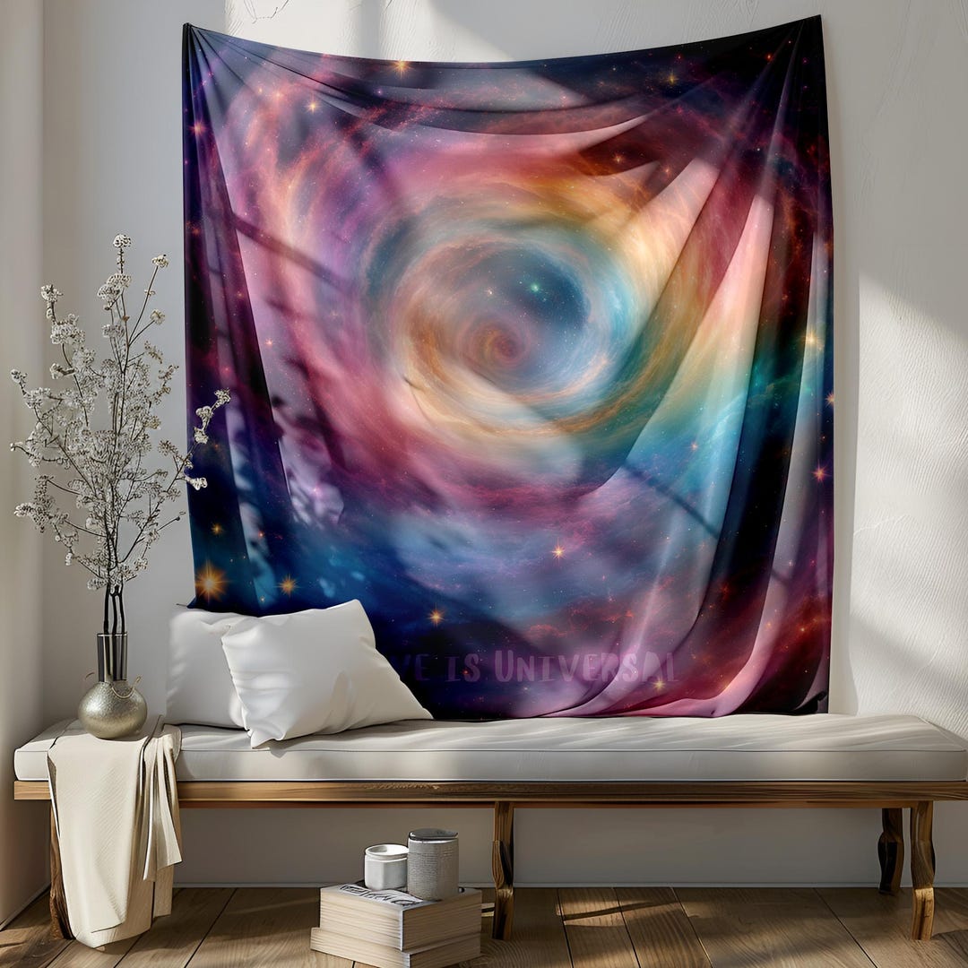 Rainbow Galaxy Tapestry - LGBT Space Wall Hanging - Cosmic Pride Decor ...