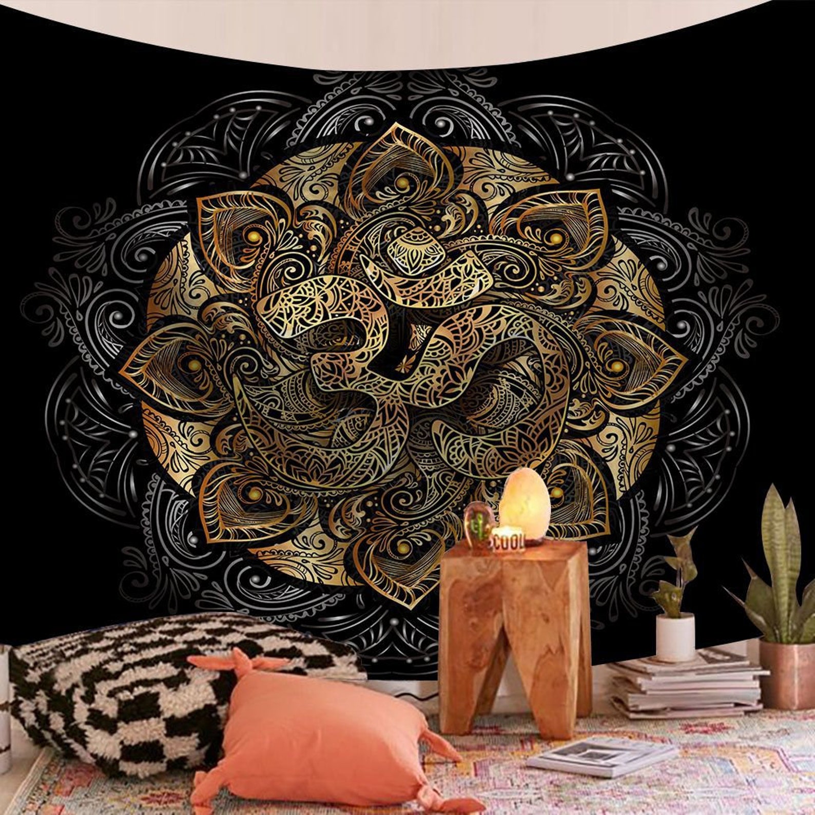 Indian Mandala Tapestry Wall Hanging Ethnic Boho Decor Nomadic Camping ...