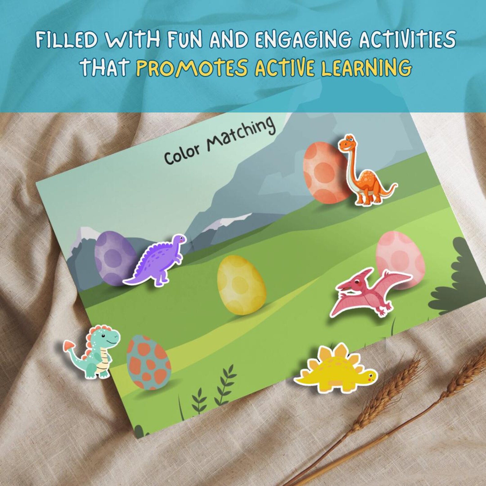 Dinosaur Busy Book for Preschoolers Printable Activity Pack Homeschool ...