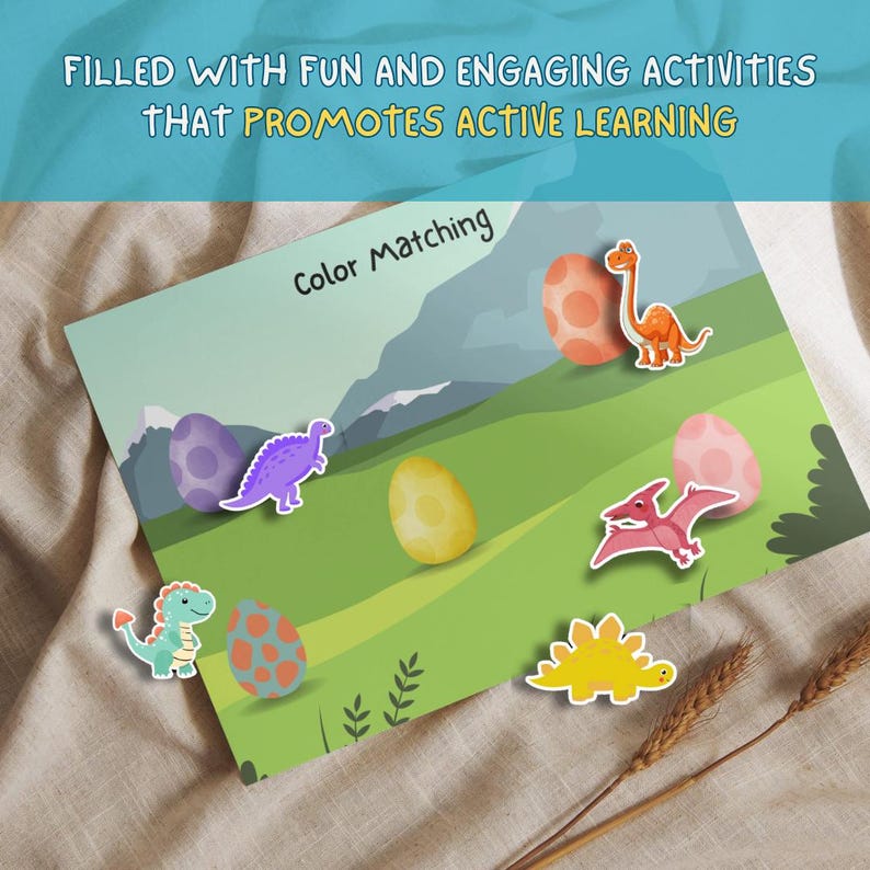 Dinosaur Busy Book for Preschoolers Printable Activity Pack Homeschool ...