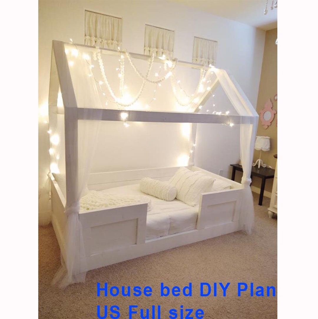 House Bed Plan, Full Size, PDF Plan, DIY Plan - Etsy
