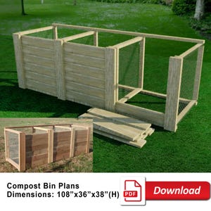 Compost Bin Plans. Create Your Own Compost Bin With Step-by-step Guide - Etsy UK