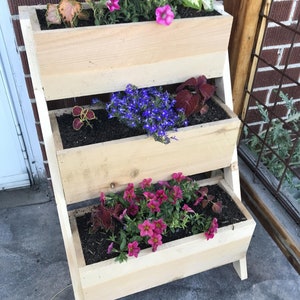3 Tier Raised Planter Box DIY Plans: Vertical Garden (PDF) - Etsy