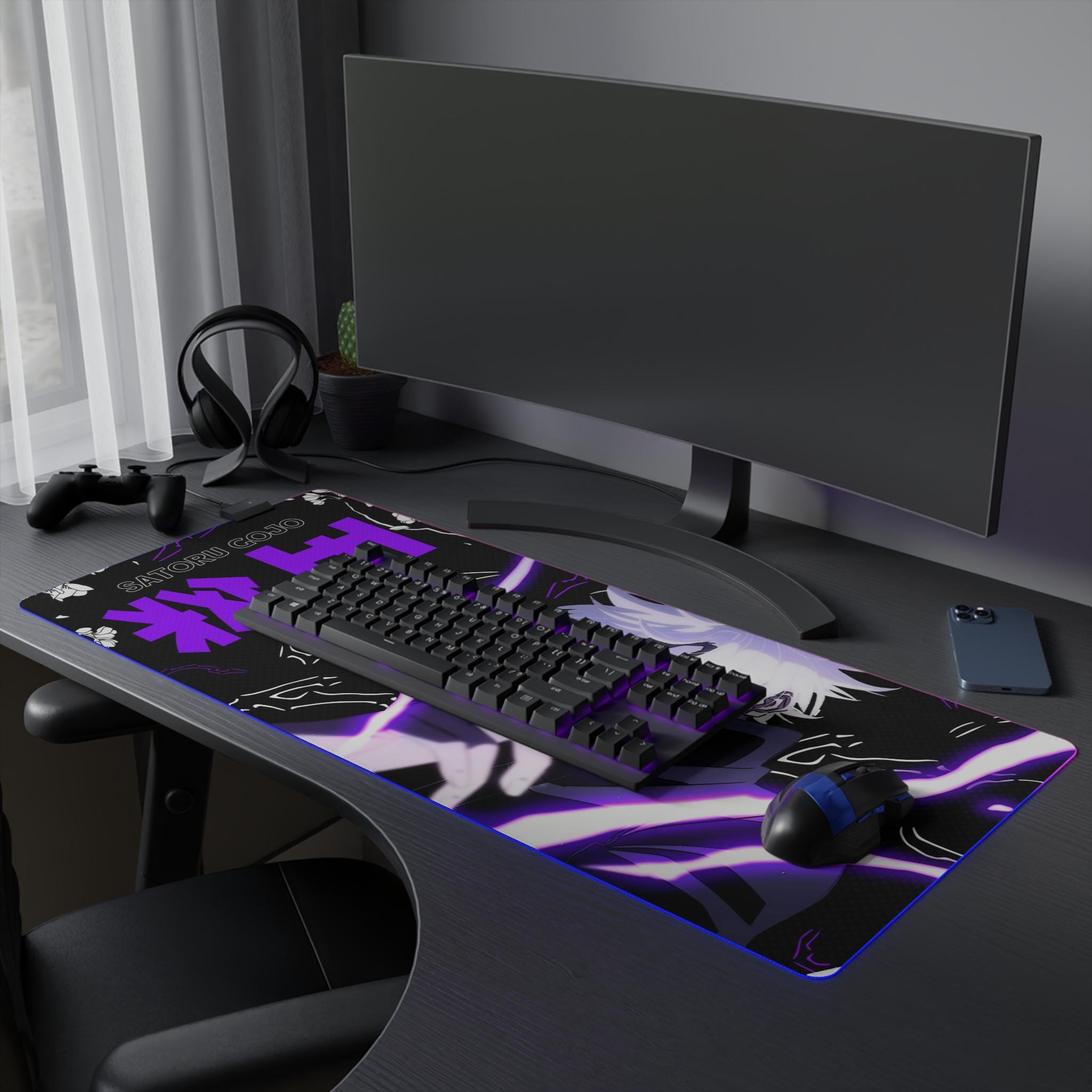 Gaming Mouse Pad, Satoru Gojo, Jujutsu Kaisen - LED Light up Pad for ...