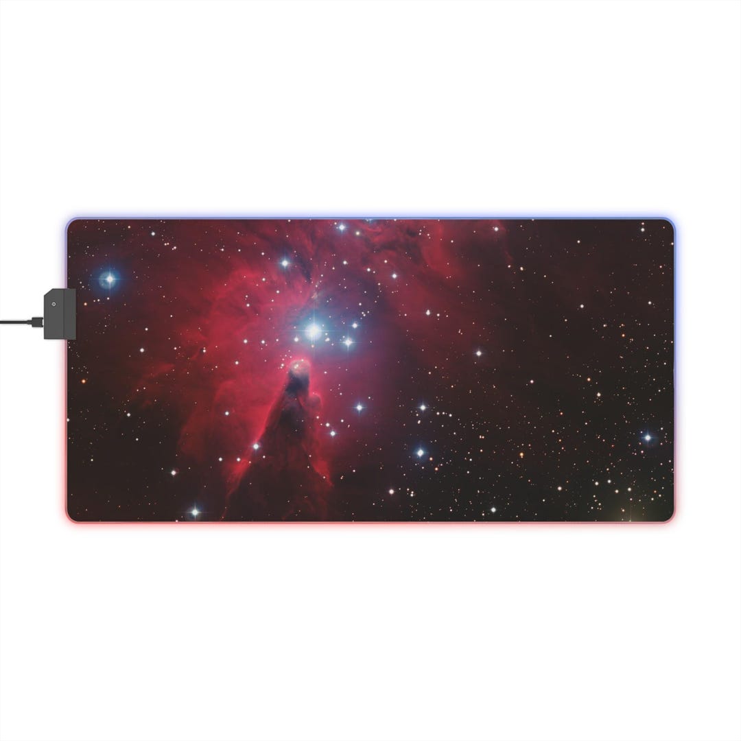 LED Gaming Mouse Pad, Nebula Space Design, Gaming Accessory, Desk Decor ...