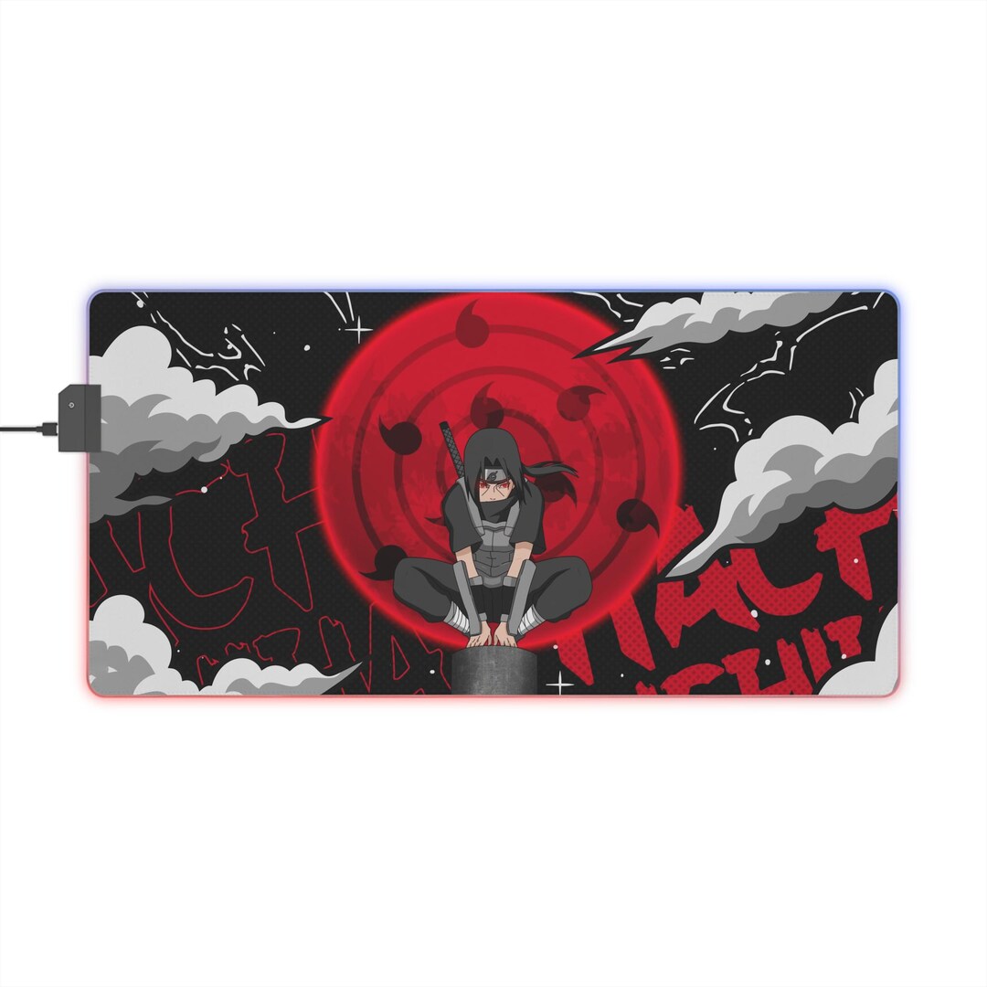 Gaming Mouse Pad, Itachi Uchiha, Naruto, LED Mouse Mat, Anime Desk ...