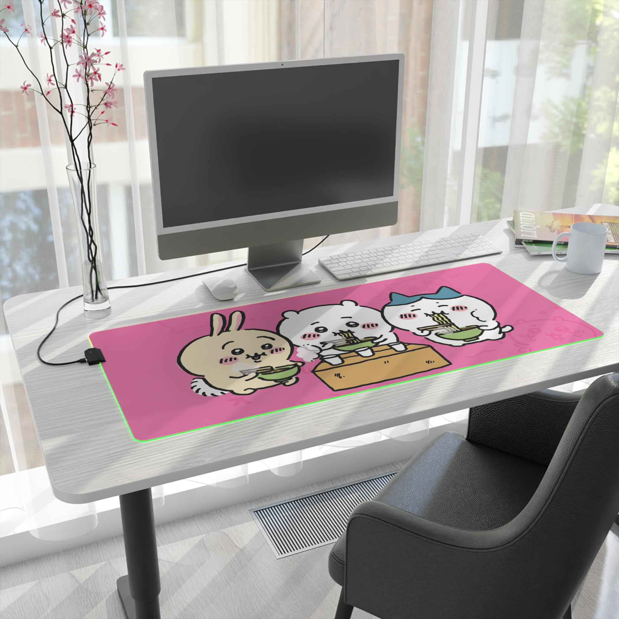 Chiikawa LED Gaming Mouse Pad - Kawaii Cute Desk Accessory, Anime ...