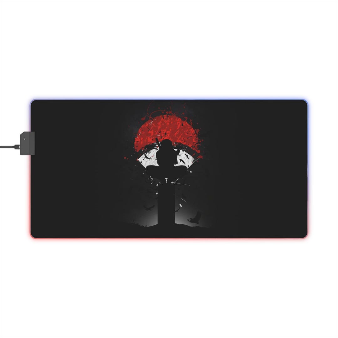 Gaming Mouse Pad, Itachi Uchiha Naruto Anime Design, LED Mouse Mat ...