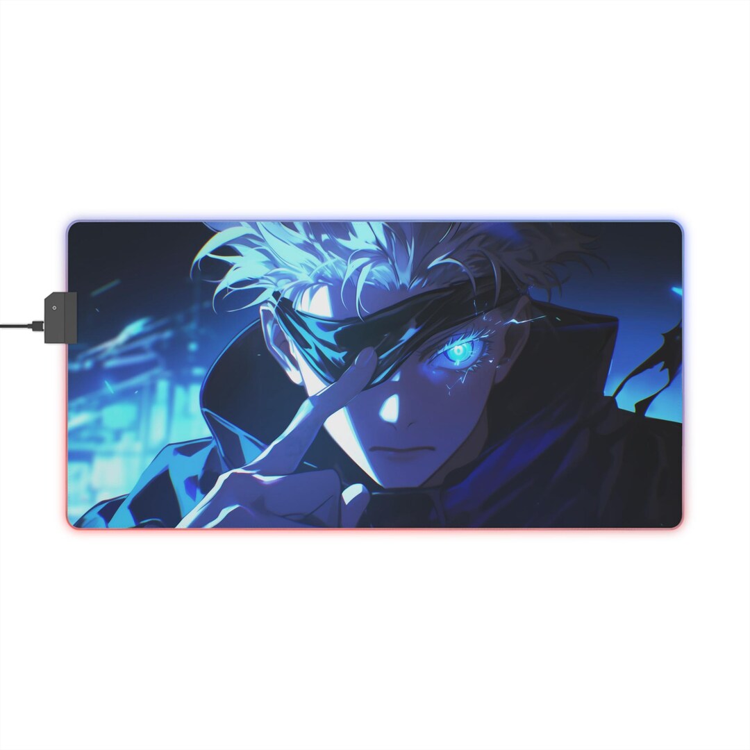 Mouse Pad, Gojo Satoru Eye, Jujutsu Kaisen, LED Mouse Mat, Gaming Desk ...