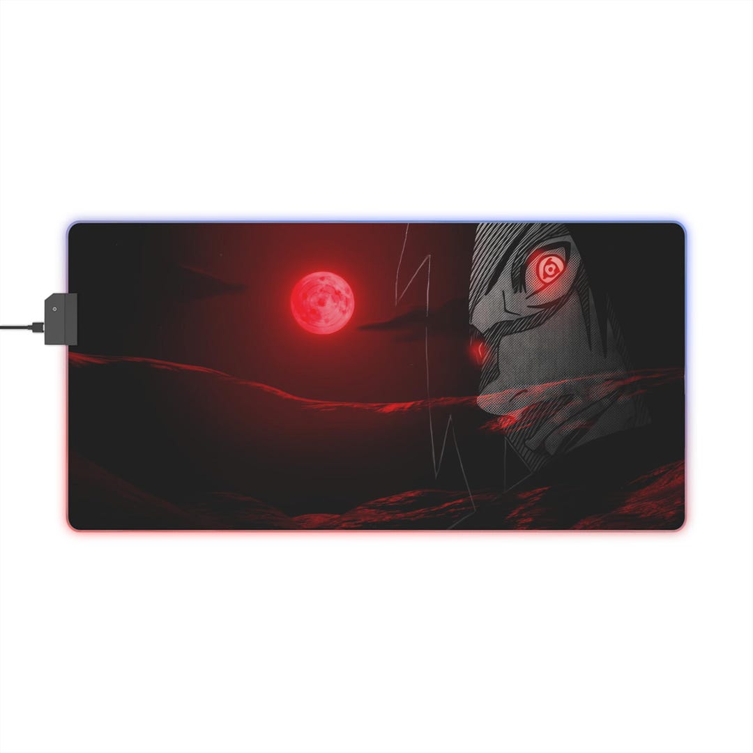 Mouse Pad, Madara Uchiha Naruto Anime, Gaming Desk Mat, LED Game ...
