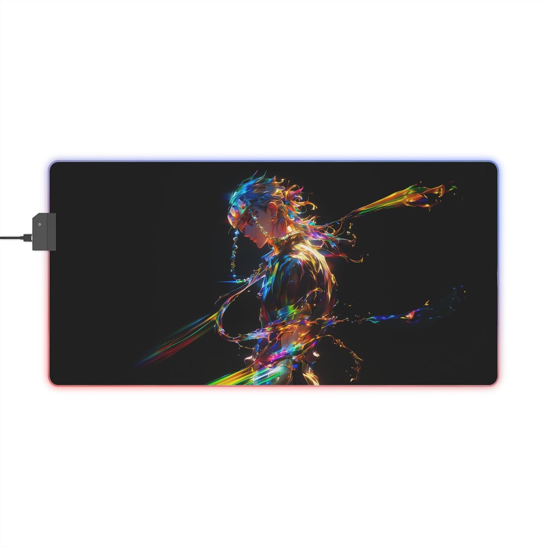 Mouse Pad, LED Gaming Mouse Pad With Tengen Uzui From Demon Slayer ...