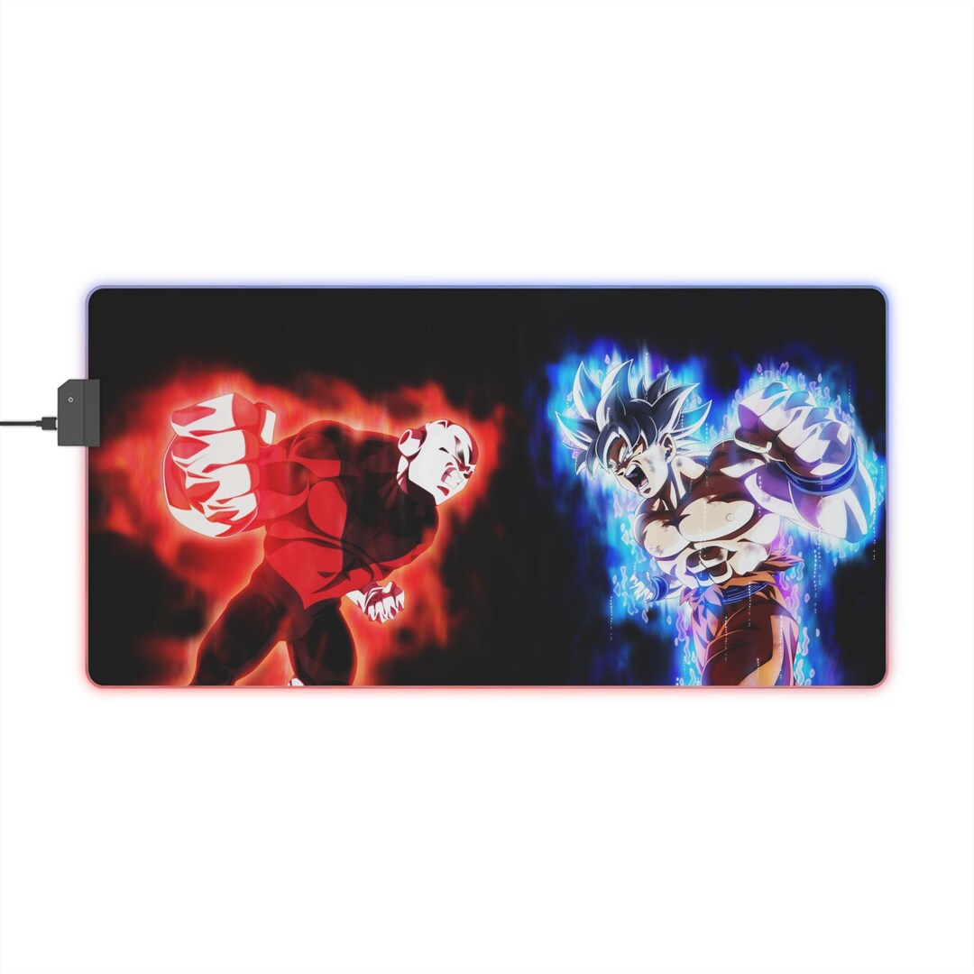 Gaming Mouse Pad, Goku Dragonball Z Design Anime Mouse Mat, LED Light ...