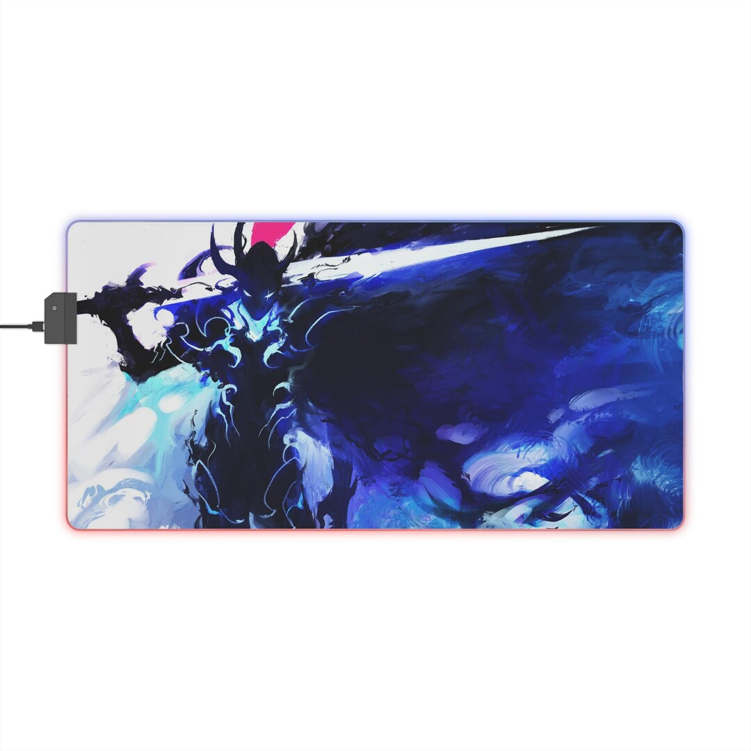 Gaming Mousepad, Igris, Solo Leveling Fan Art, LED Mouse Mat, Desk ...