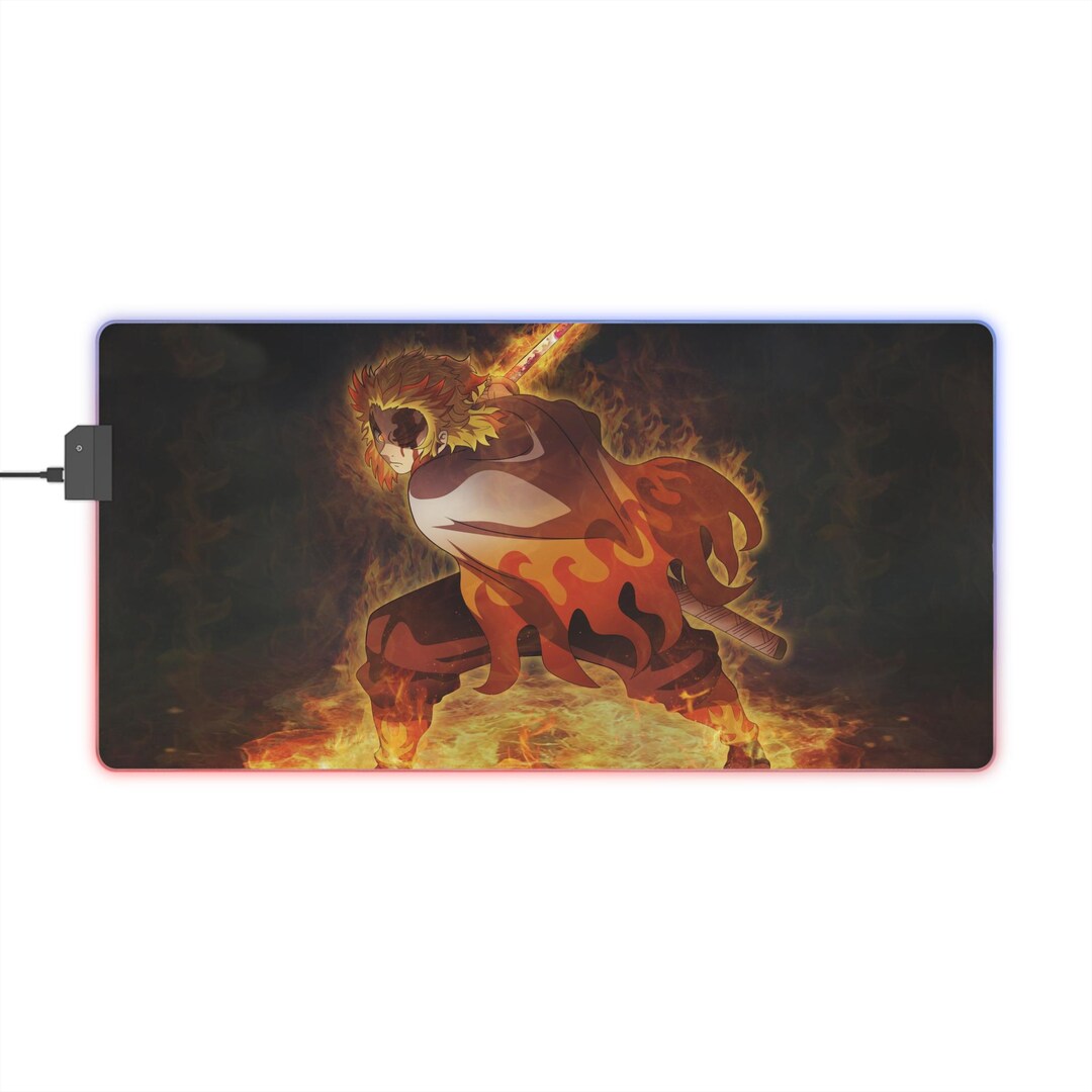 Mouse Pad, Kyojuro Rengoku Demon Slayer Mugen Train, Gaming Accessories ...