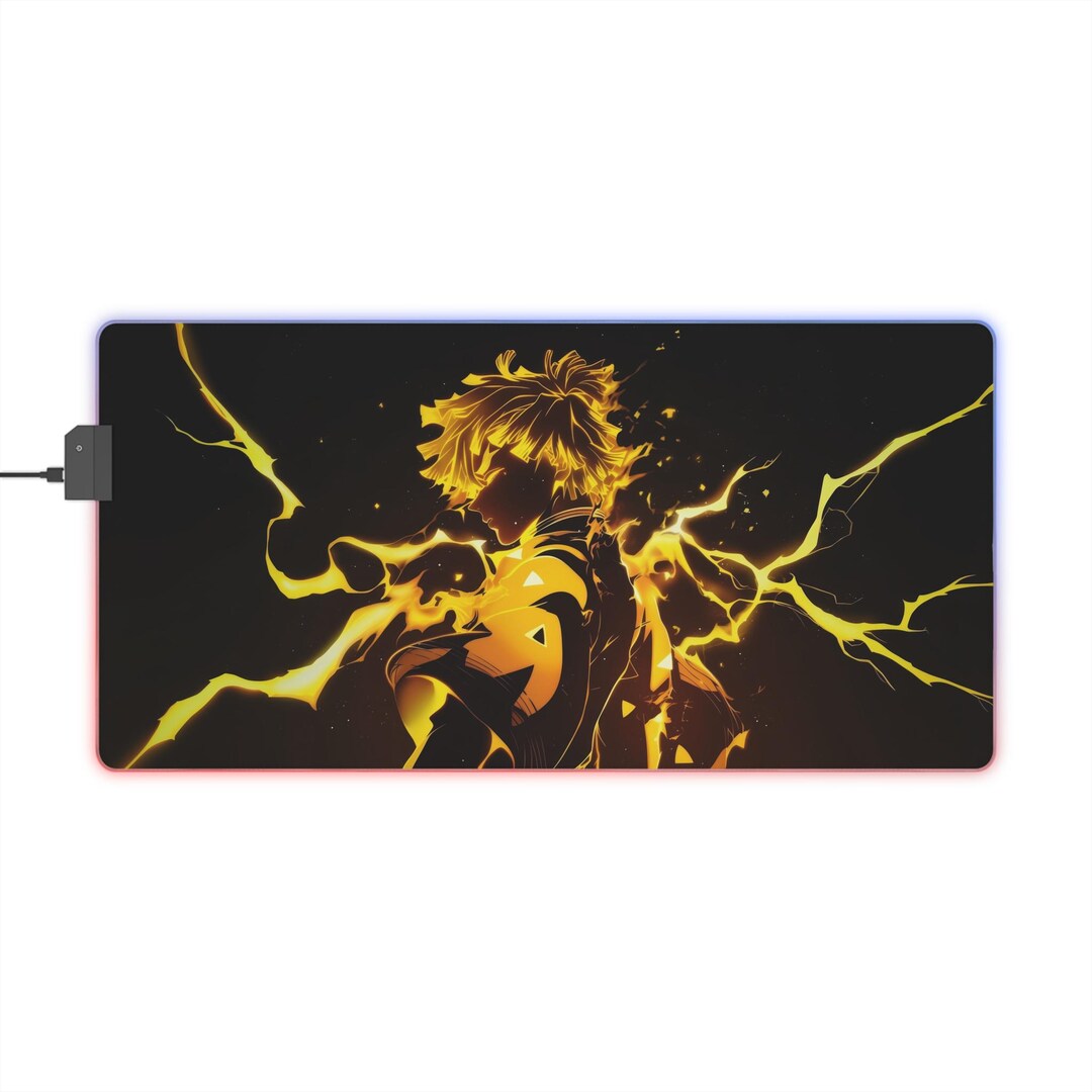 Anime Gaming Mouse Pad, Zenitsu Agatsuma Demon Slayer: Kimestu No Yaiba ...