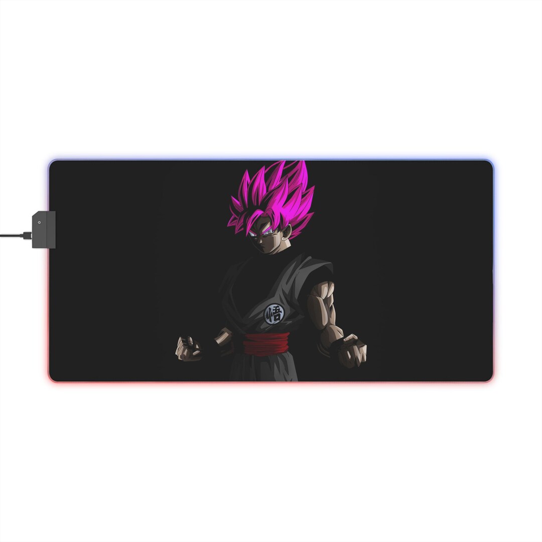 Gaming Mouse Pad, Goku Dragonball Z Design - Anime Mouse Mat, LED Light ...