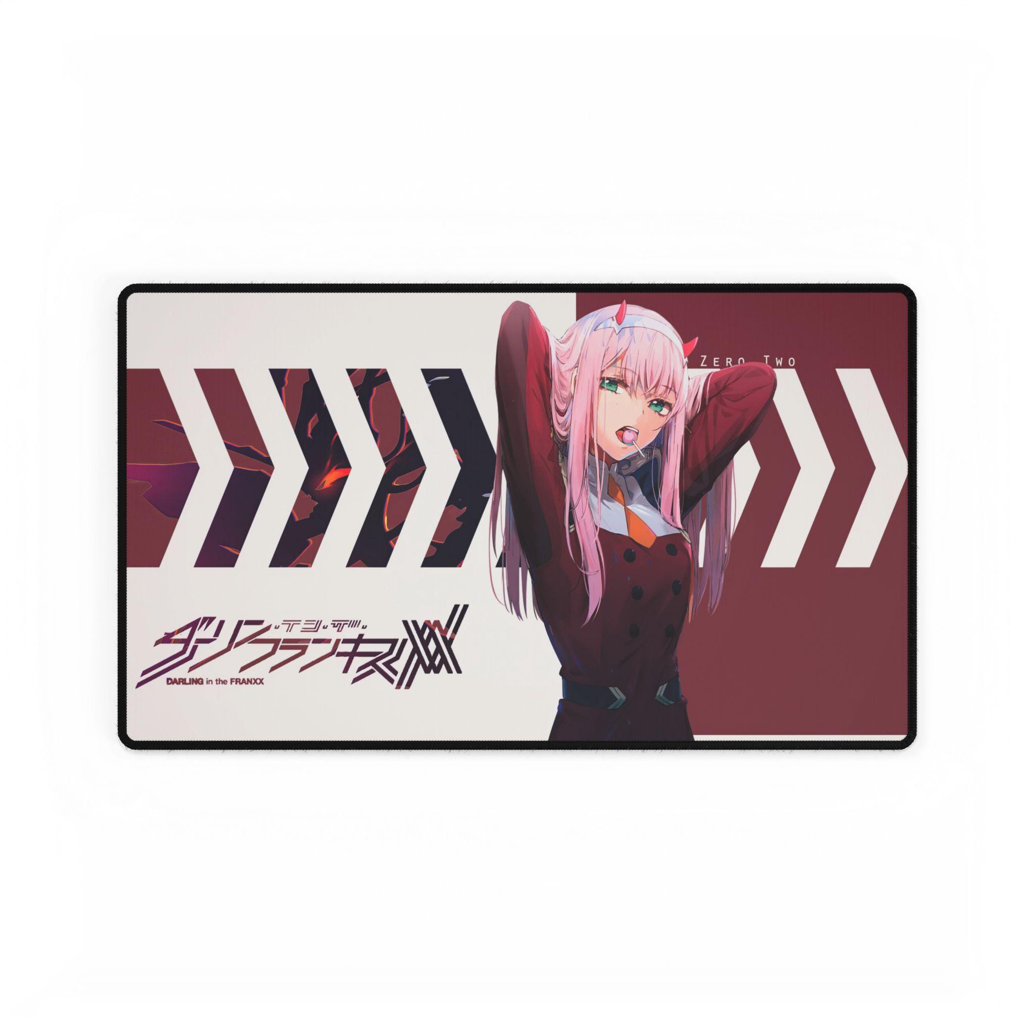 Anime Desk Mats, Zero Two Darling in the Franxx, Mouse Pad, Gaming Mat ...