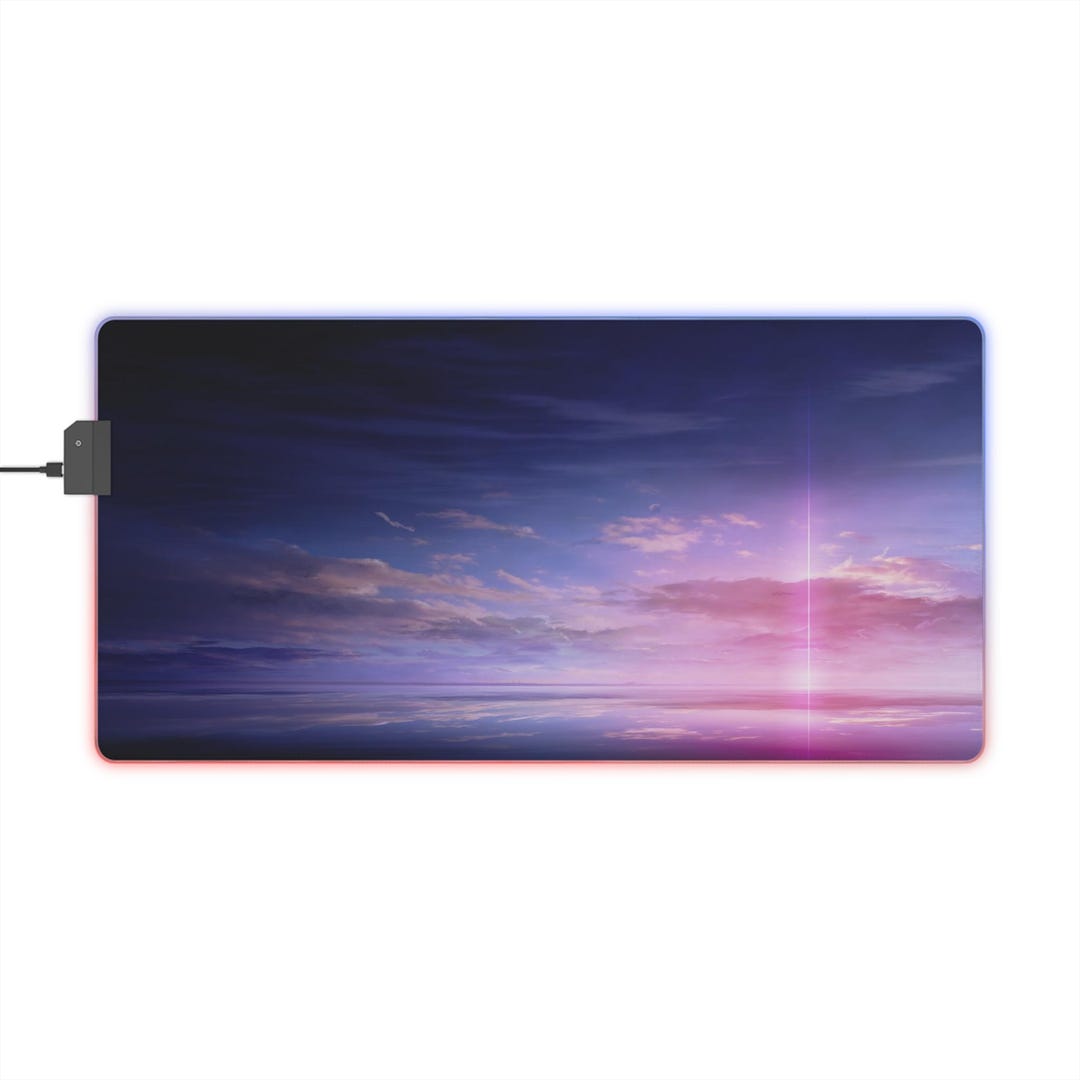 Mouse Pad, Sunset Scenery Anime Gaming Mouse Pad - Light up Large ...