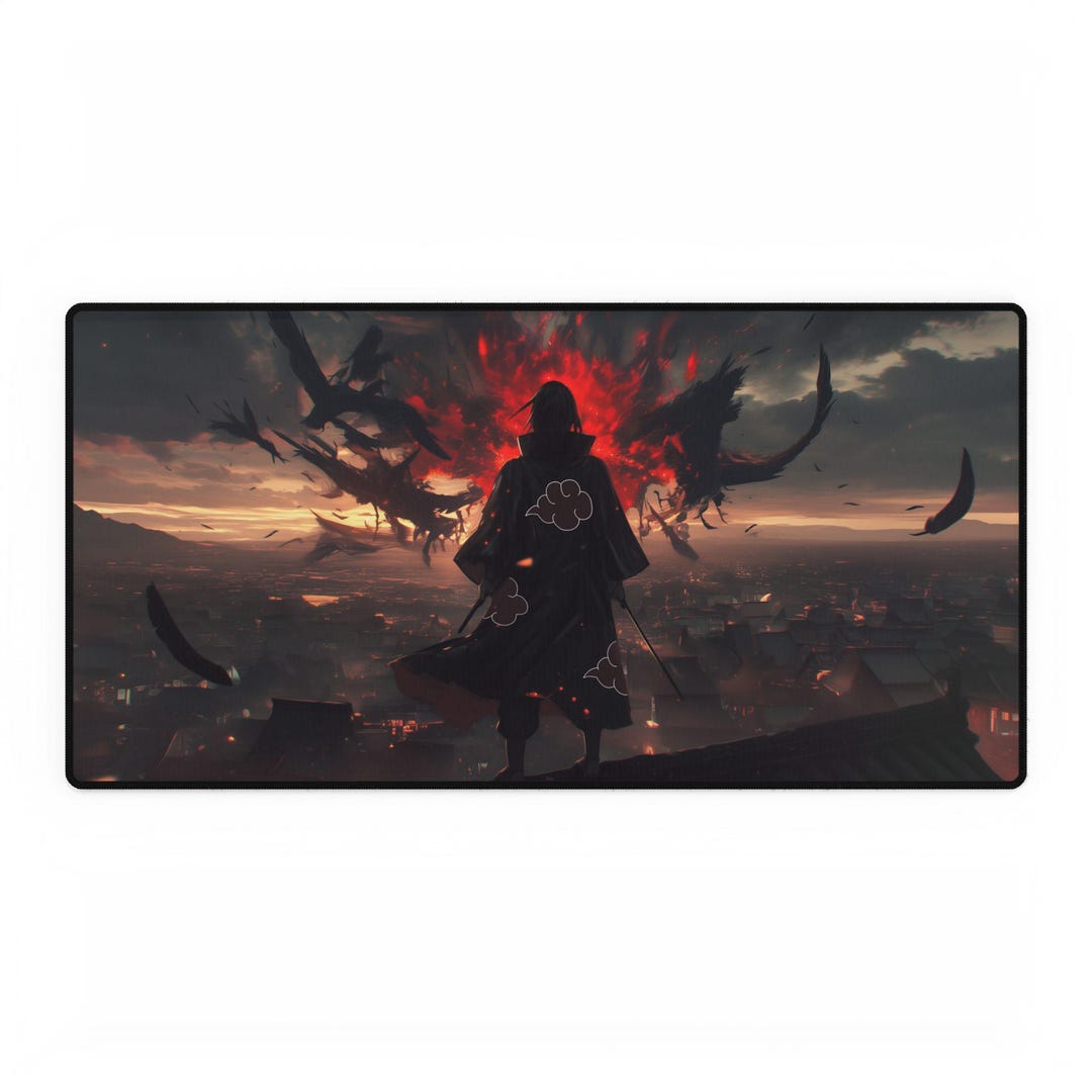 Anime Desk Mats, Itachi Uchiha, Naruto, Gaming Mouse Pad, Japanese ...