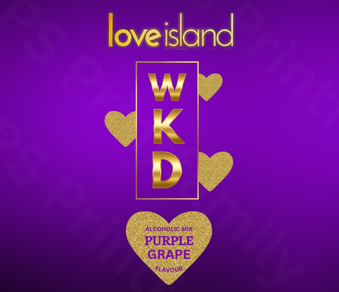 WKD Love Island Tumbler Design Purple - Etsy