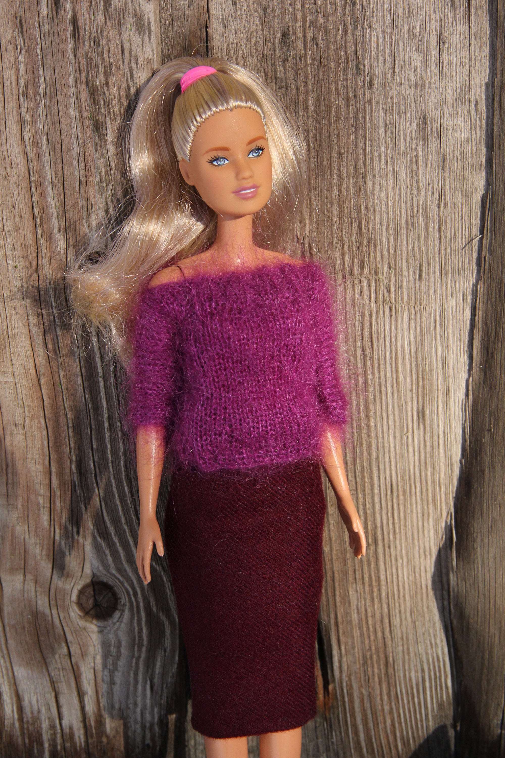 Set of Barbie Clothes: Mohair Silk Sweater and a Skirt - Etsy