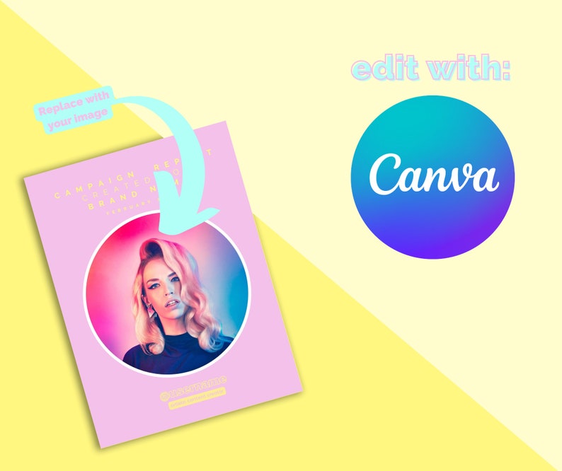 Customisable Influencer Analytics Report Canva Template for Content ...