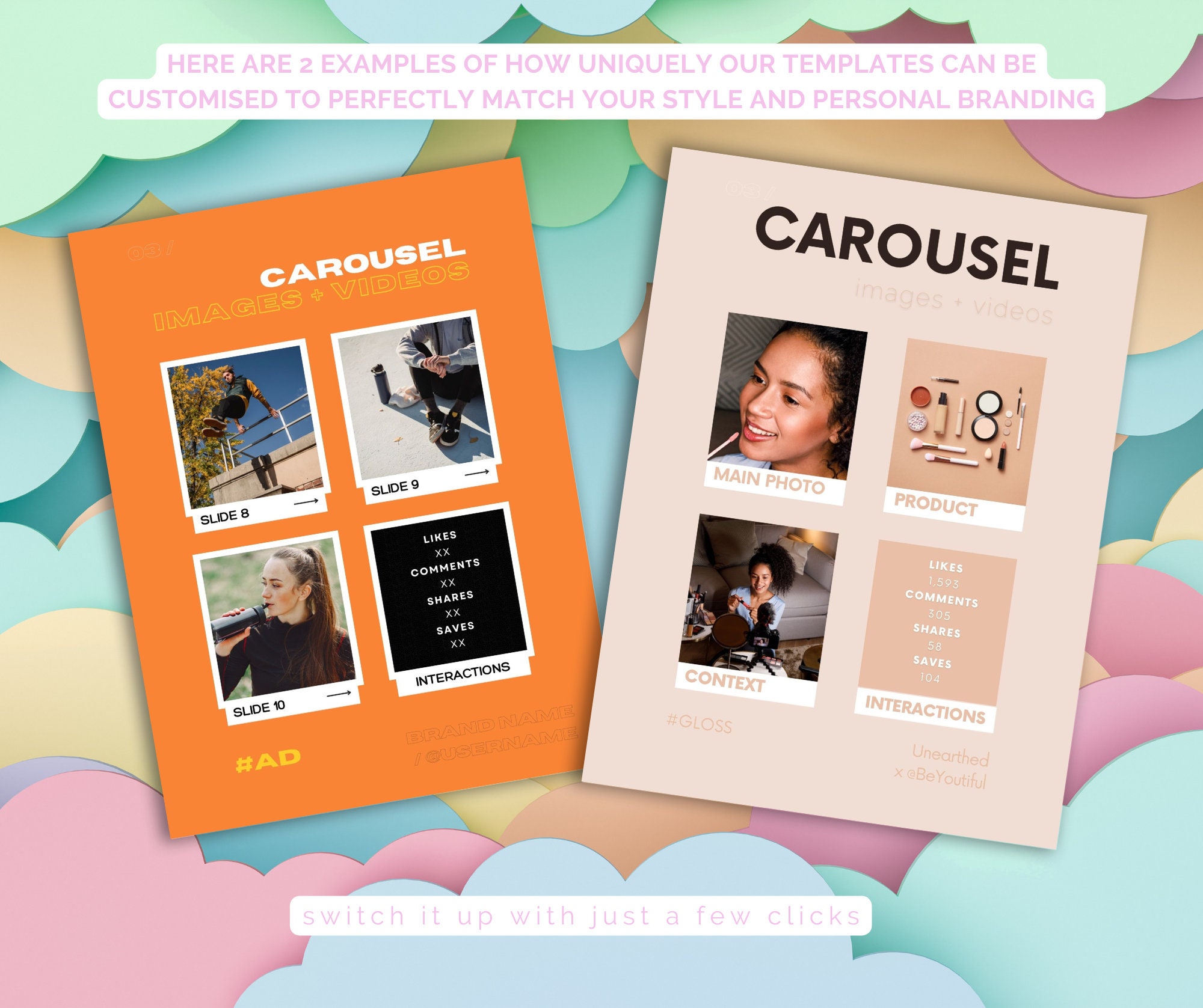 Customisable Influencer Analytics Report Canva Template for Content ...