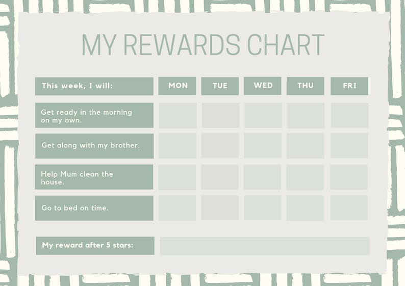 Reward Chart - Etsy