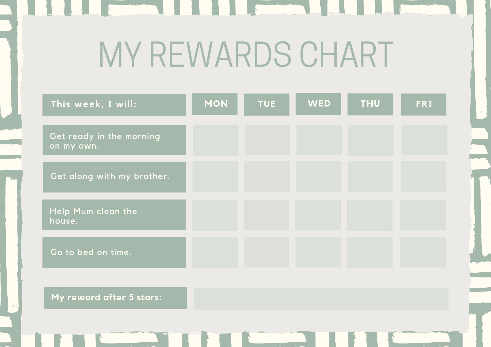 Reward Chart - Etsy