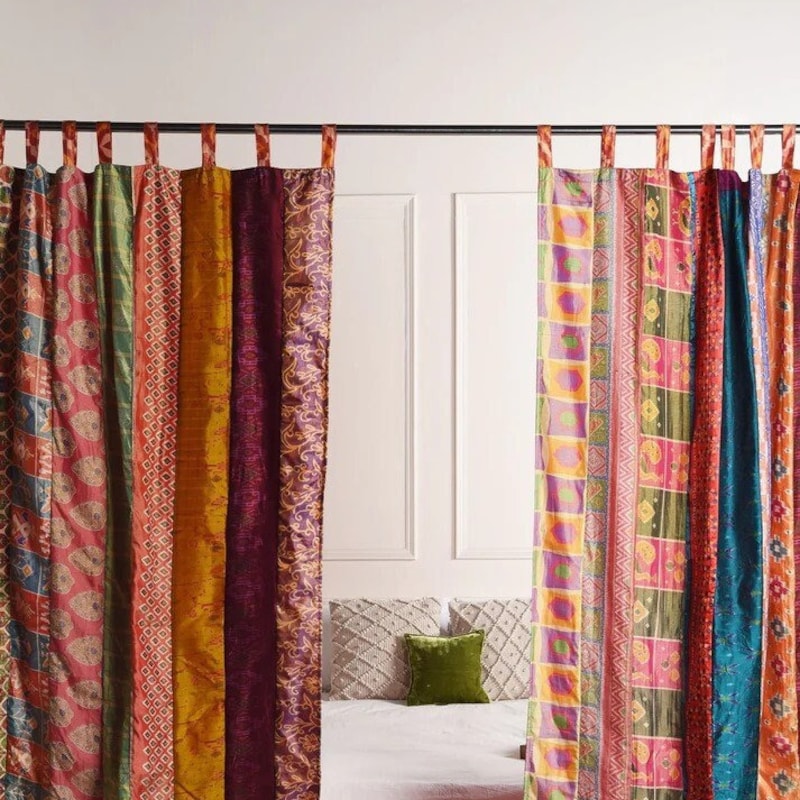 Patchwork Curtain - Etsy