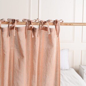 Boho Striped Gauze Curtains, Colors of 5 Gauze Linen Curtains, Bohemian ...