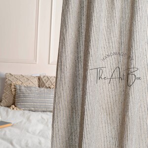 Boho Striped Gauze Curtains, Colors of 5 Gauze Linen Curtains, Bohemian ...