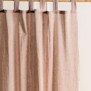 Boho 5 Colors of Gauze Linen Lining Curtains, Striped Gauze 2 Panel ...