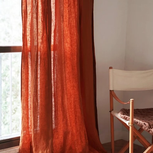 Boho Stonewashed 8 Colors / Pair Terracotta Pure Cotton Panels - Etsy