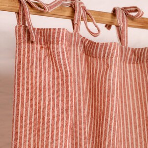 Boho Vertical Stripe Gauze Linen Curtain, Bohemian Gauze Custom Sizes ...