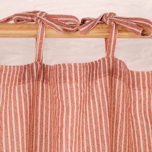Boho Vertical Stripe Gauze Linen Curtain, Bohemian Gauze Custom Sizes ...