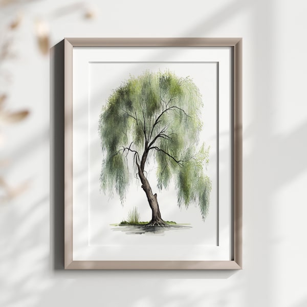 Willow Tree Print - Etsy